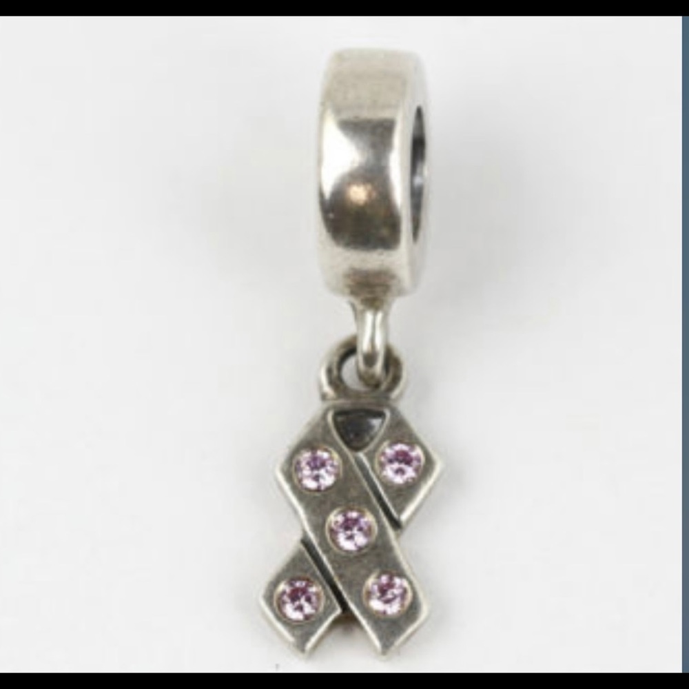 Pandora Breast Cancer Charm Authentic - Gem